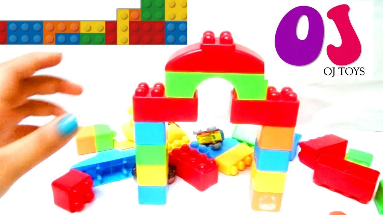 Building Blocks Toys For Children Blocks Bridge Cars Racing Car Tower ...