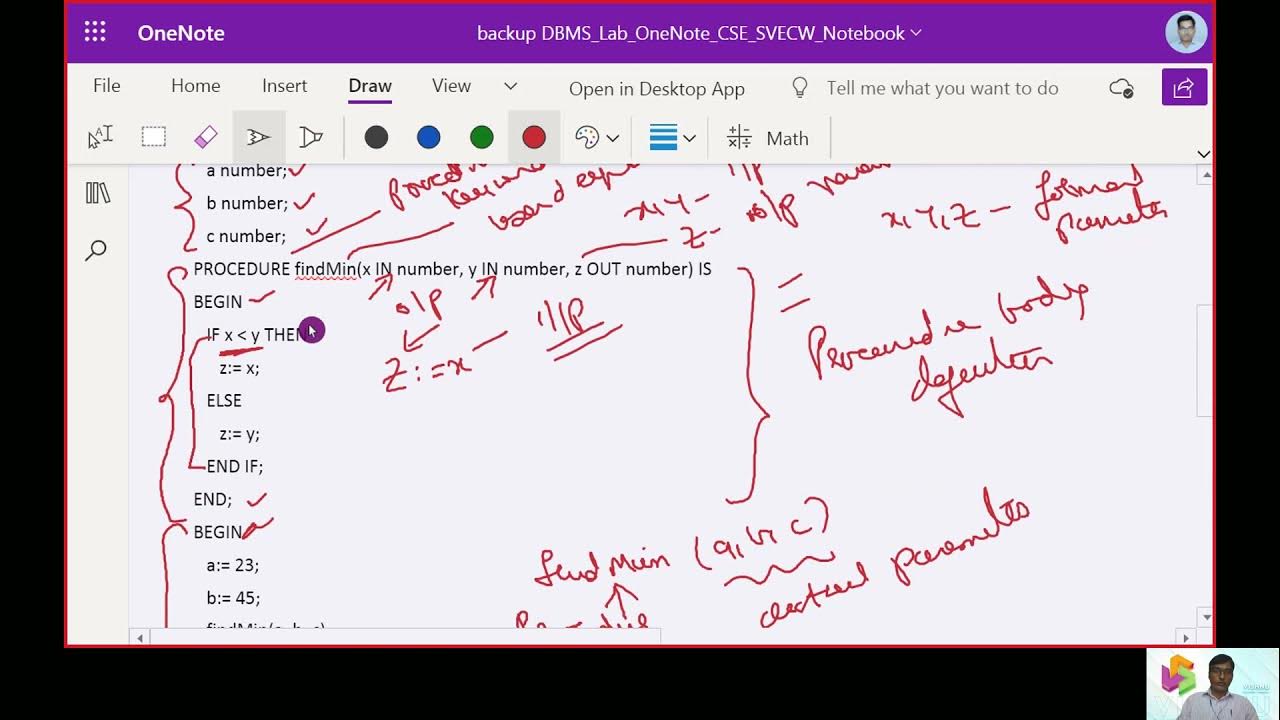 14. DBMS Lab. Experiment 7. PROCEDURES in PL SQL - YouTube