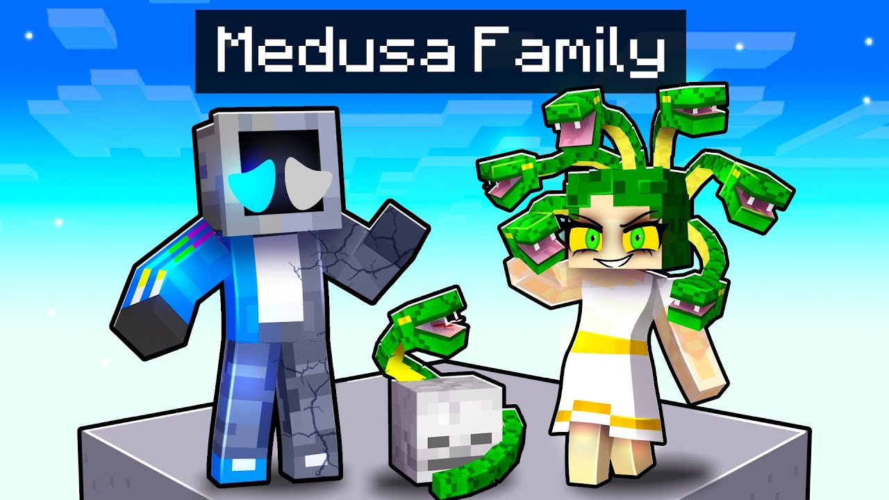 Having a MEDUSA FAMILY in Minecraft! - YouTube