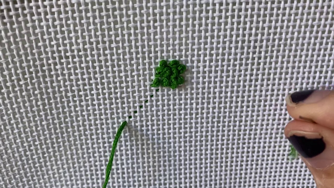 How to do a French knot stitch (needlepoint/embroidery/cross stitch ...