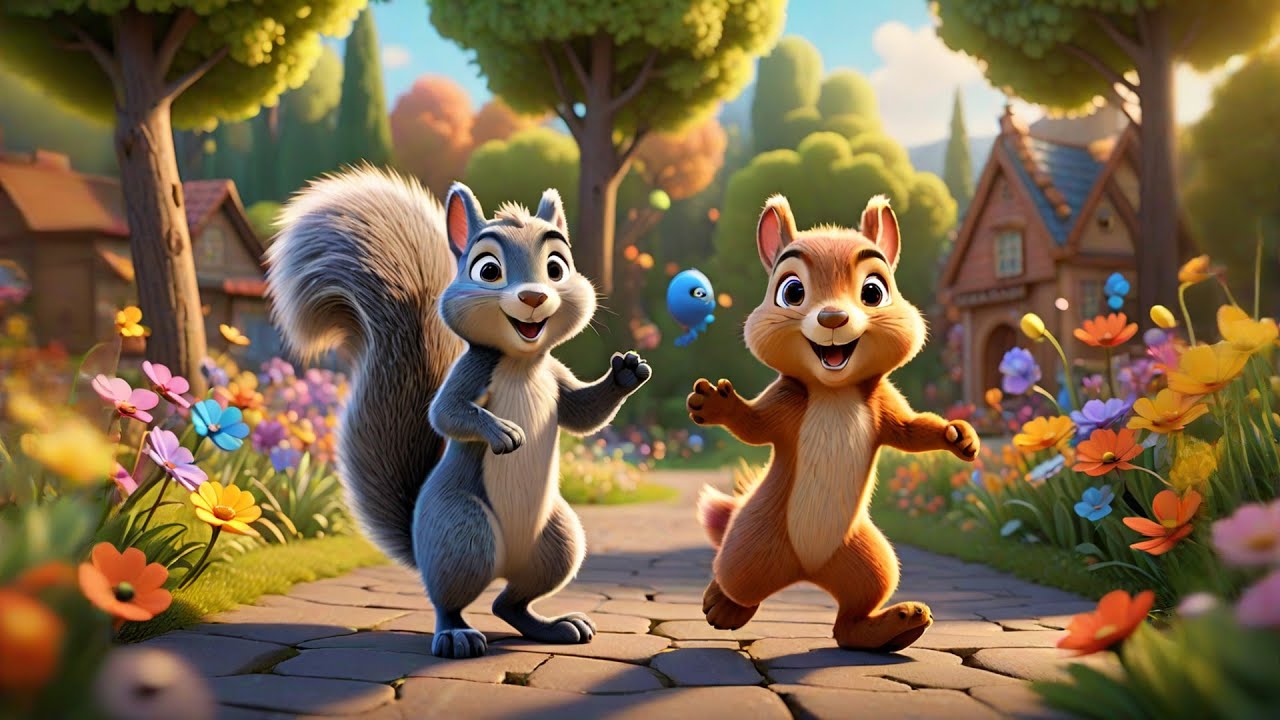 Seven Singing Squirrels Dance Around | Fun Song for Kids | Nursery Rhymes and Learning Songs ...