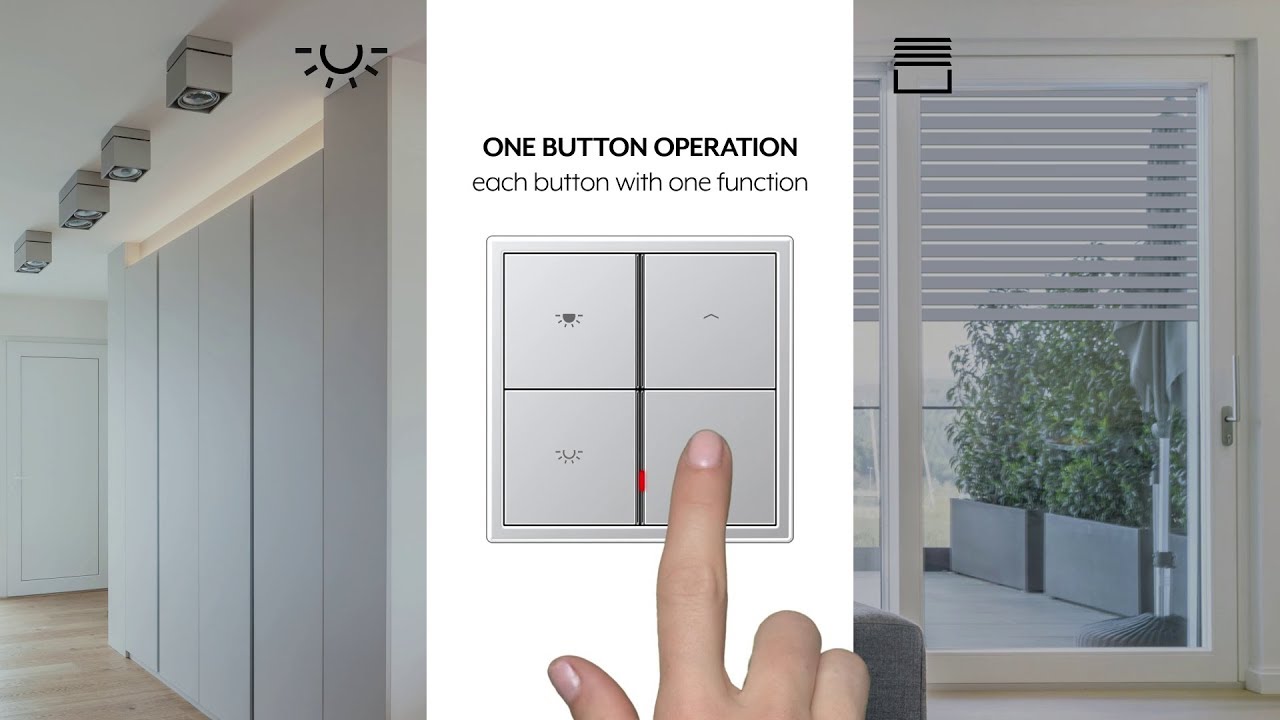 JUNG KNX push-button modules F 40 - YouTube