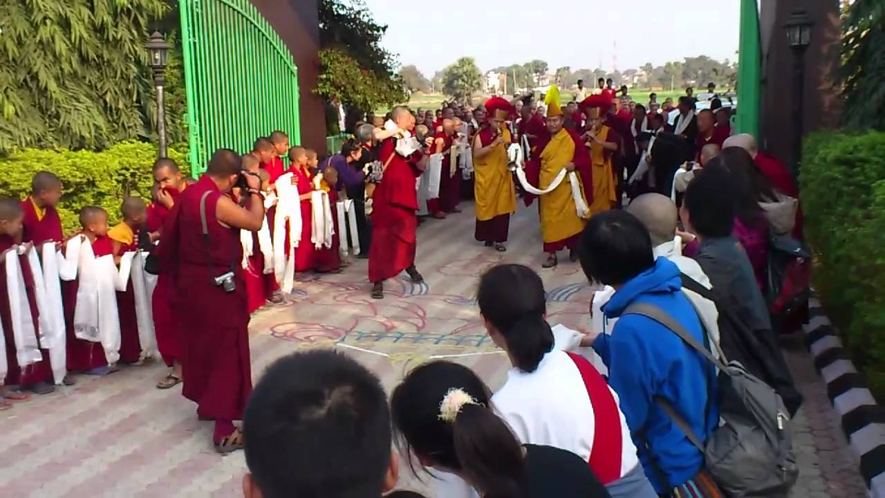 His Eminence Gyaltsab Rinpoche's arrival at Tergar Monastery - Bodhgaya ...