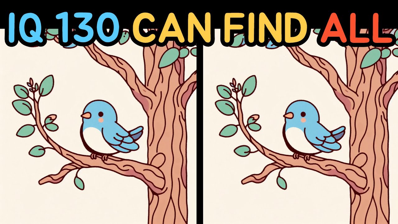 Spot the difference l IQ 130 Can Find All EASY?! [ Find the difference ...