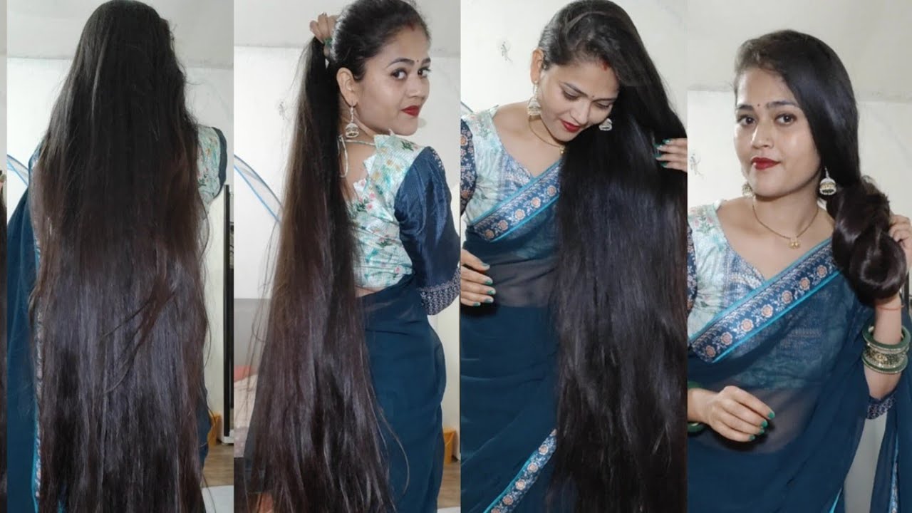 "Nam Jais Showing Off Her Incredible Knee-Length Hair in Different ...