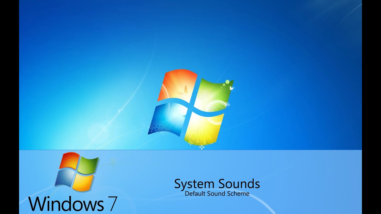 Windows 7 System Sounds (Default Sound Scheme) - YouTube