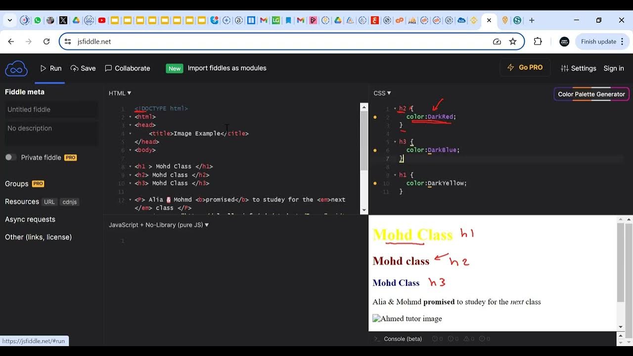 HTML & CSS: Adjusting Header Colors & Image File Links | Class 21 Part ...