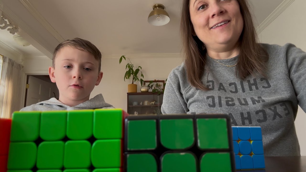 Cubing Challenge with my Mom, a cube noob! - YouTube
