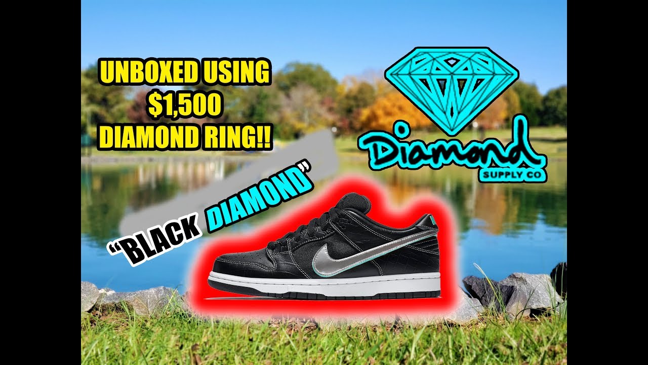 *REVIEW* Diamond Supply Co x Nike SB Dunk Low "Black Diamond ...