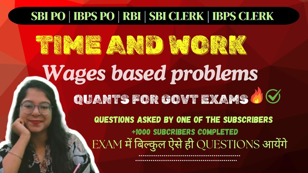Time and Work wages related problem | How to solve wages based problem ...