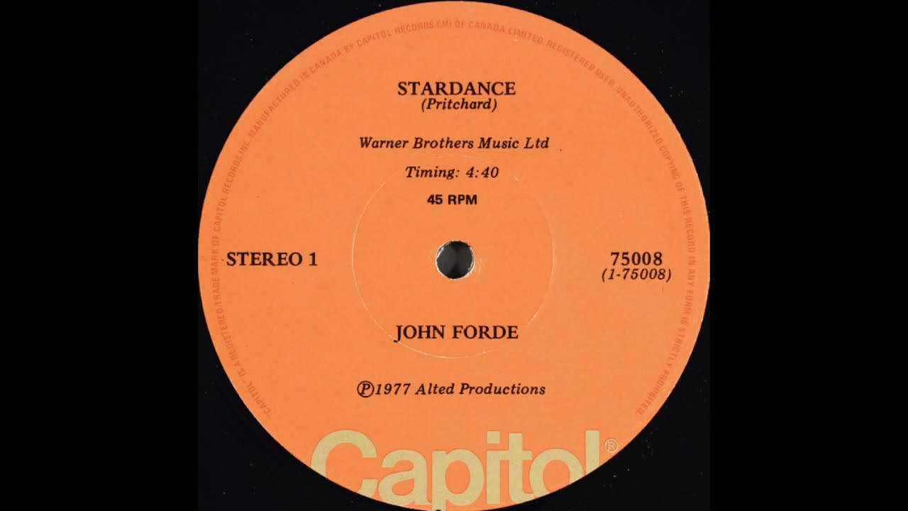 John Forde - Stardance (Canadian 12" Version) - YouTube
