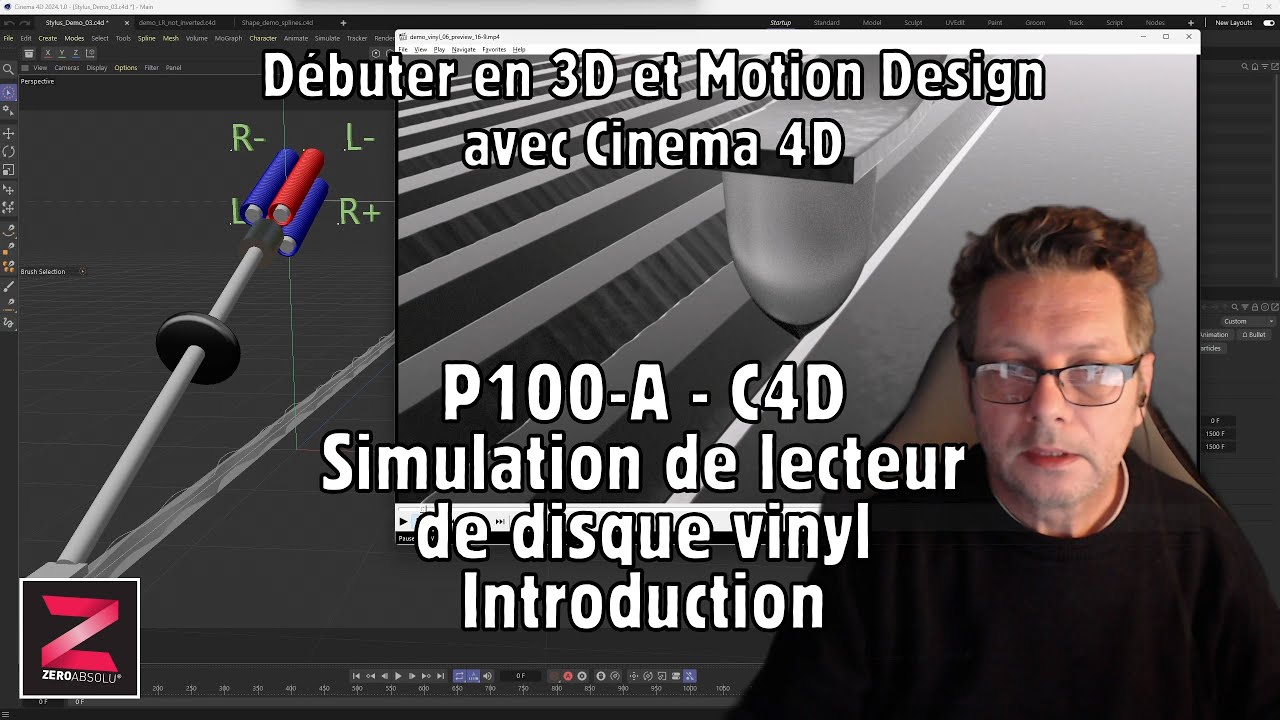 P100-A - C4D - Simulation de lecteur de disque vinyl - Introduction ...