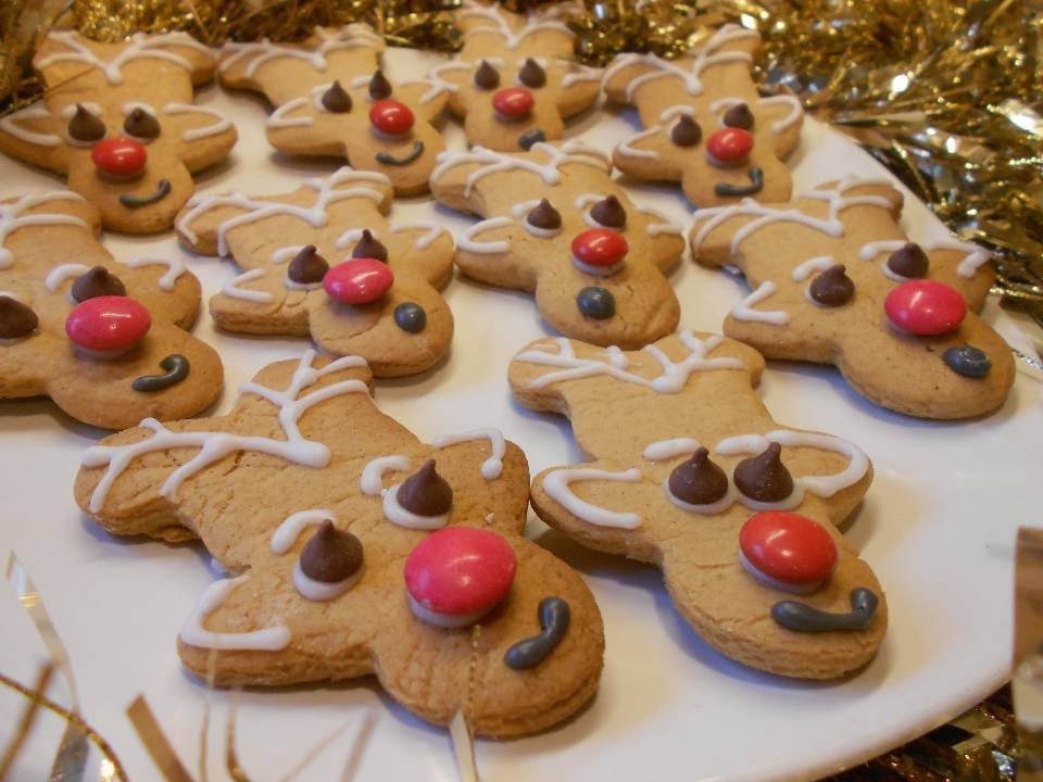Gingerbread Men Reindeer Recipe No Eggs - YouTube