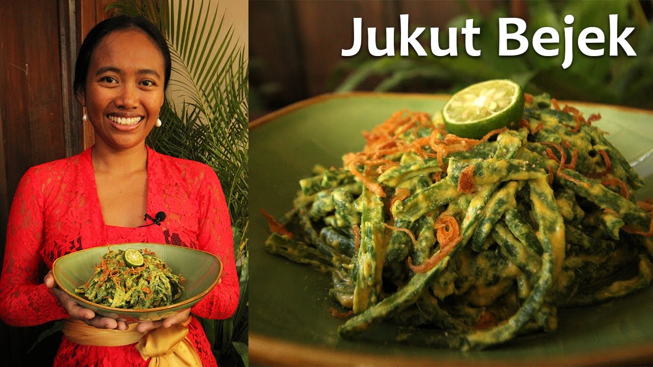 Jukut Bejeg - Balinese Snake Beans with Yellow Coconut Paste - YouTube