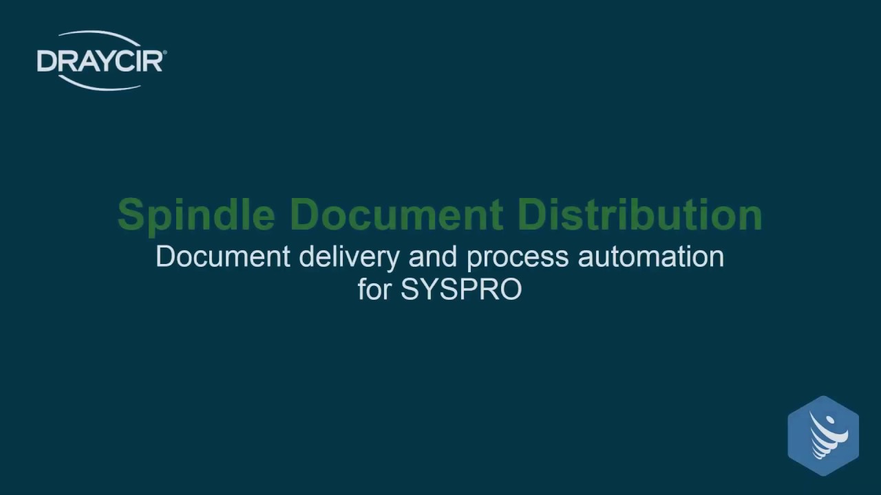 Spindle Document Distribution SYSPRO US - YouTube