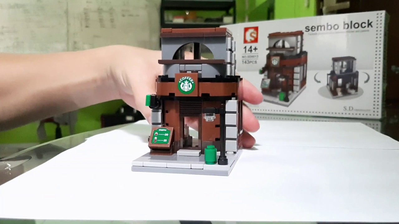 Sembo Block Mini City Starbucks Lego Creator - YouTube