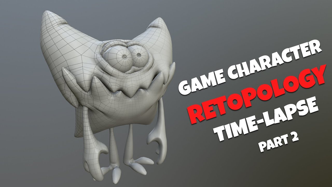 3d game character retopology - Timelapse 5x - Part 2 - YouTube