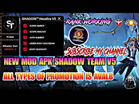 NEW MOD APK SHADOW TEAM V5LFREE FIRE MAX ANTI-BLACKLIST RANK ...