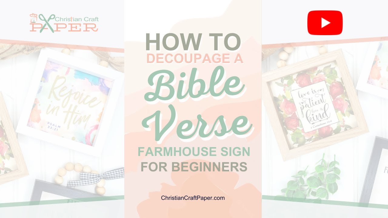 How to Decoupage a Bible Verse farmhouse sign for Beginners – DIY ...