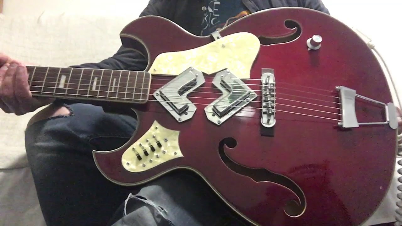 1968 Greco "Shrike" 10 String Hollowbody Guitar Model 961 Boomerang ...