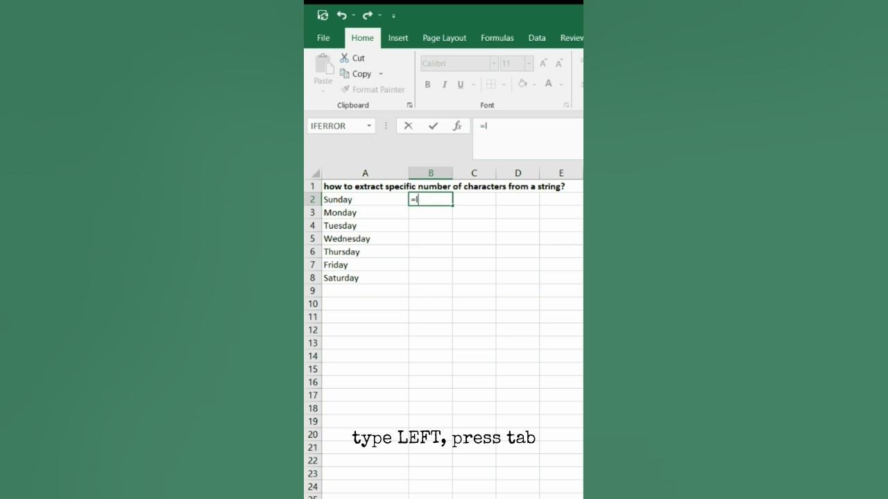 Left Excel Exceltutorial Microsoft Exceltips Exceltricks Msexcel Excelformula