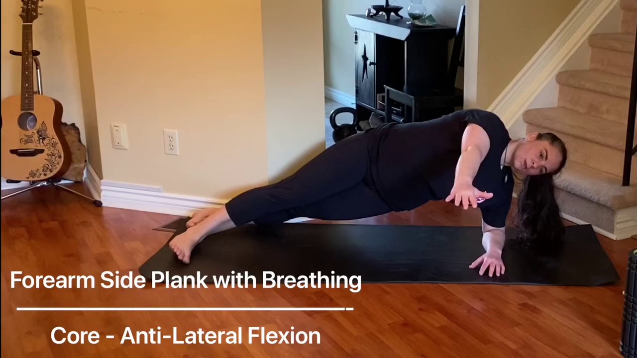 Forearm Side Plank with Breathing - YouTube