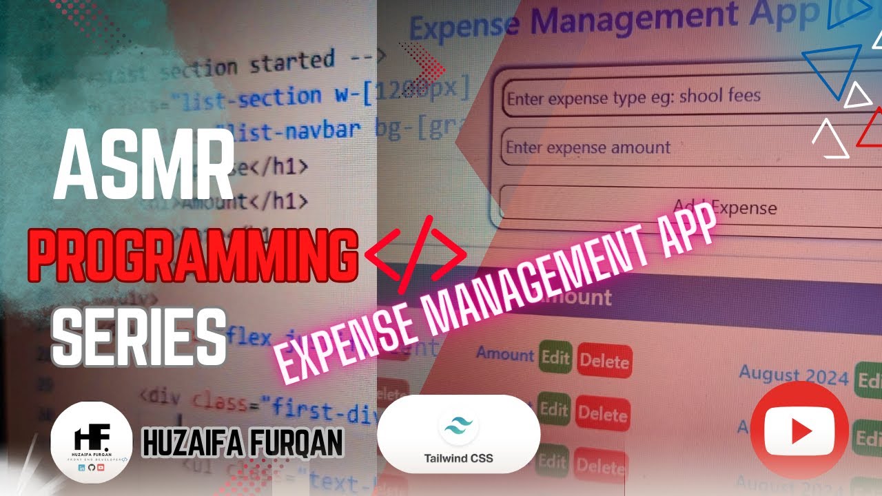 Expense Management App with Tailwind: ASMR Programming Tutorial - YouTube