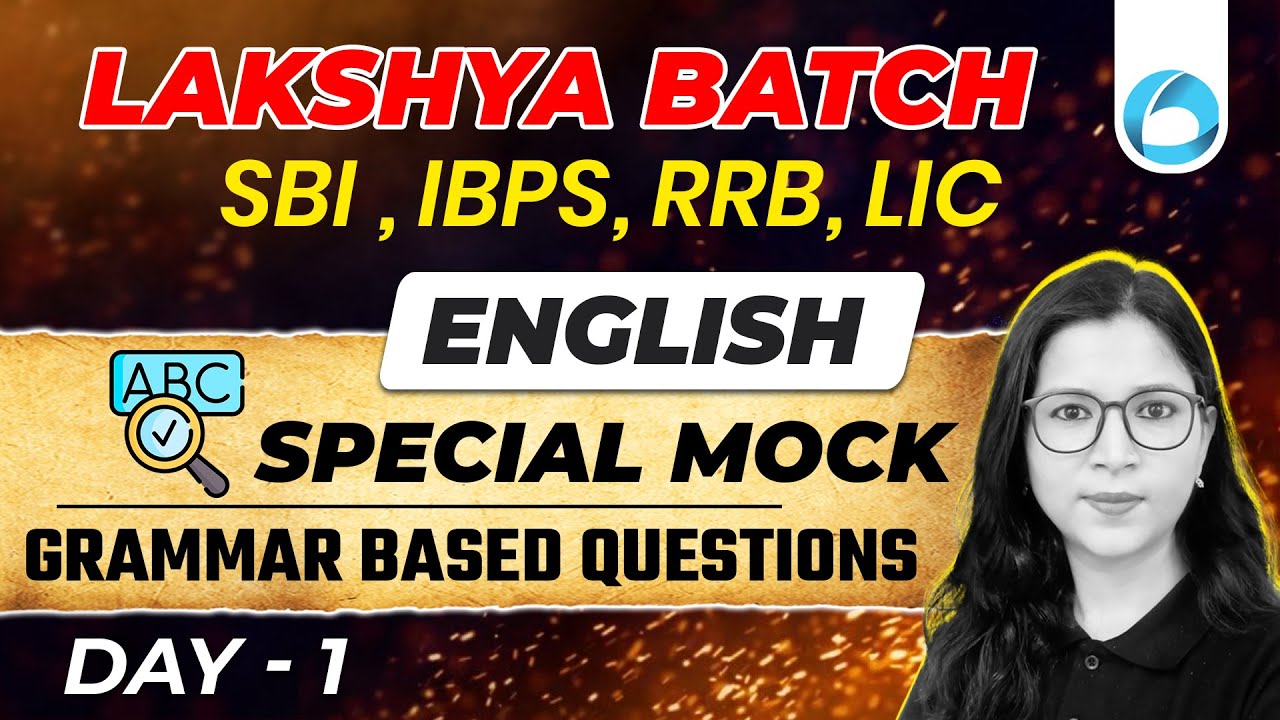 Bank Exams English 2024 | English Mock Test | Grammar Based Questions ...