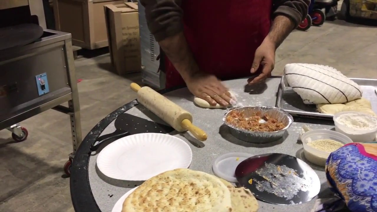 Chicken Paratha using the PitaOven Naan Bread Oven- Rotary Oven - YouTube