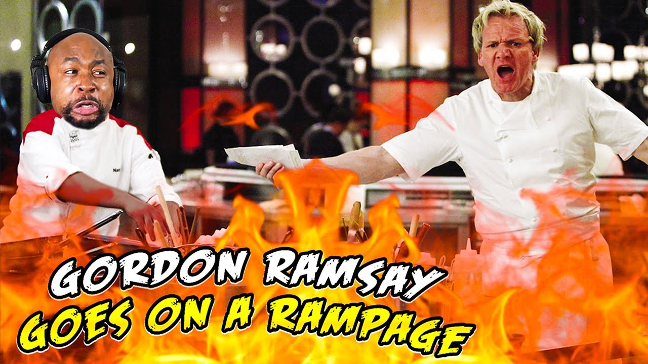 GORDON RAMSAY GOES ON A RAMPAGE REACTION - YouTube