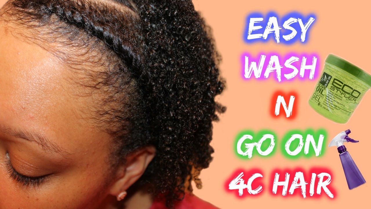 HOW TO: EASY WASH AND GO ON TYPE 4 HAIR - YouTube