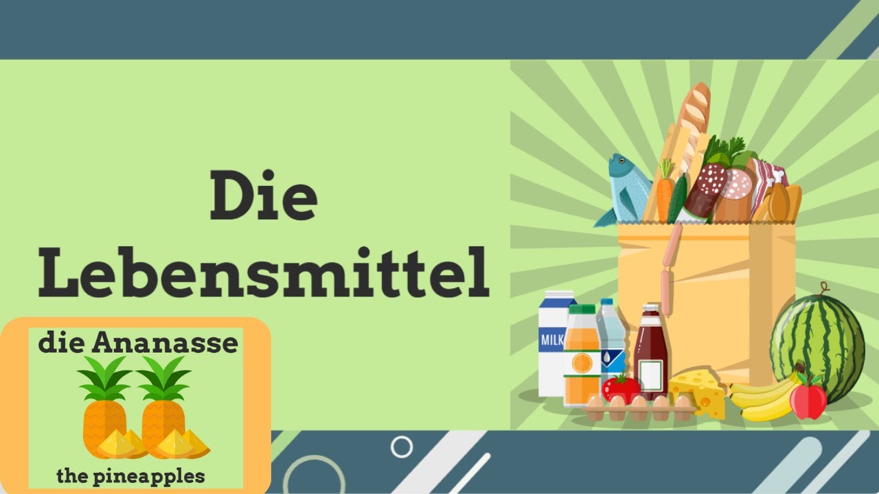 The food - vocabulary in German 🇩🇪 - YouTube