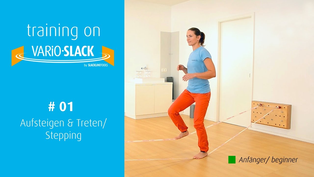 01. Stepping – Training on our double slackline Vario-Slack by ...