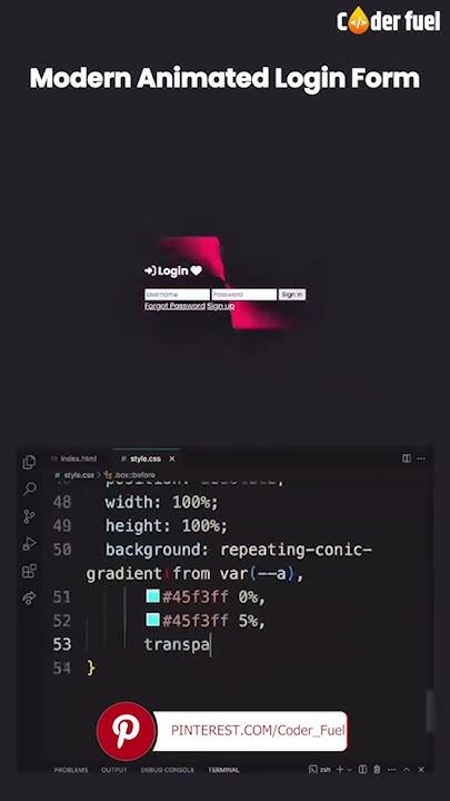 How To Create A Login And Register Page Using Html Css And Javascript Css Html Javascript