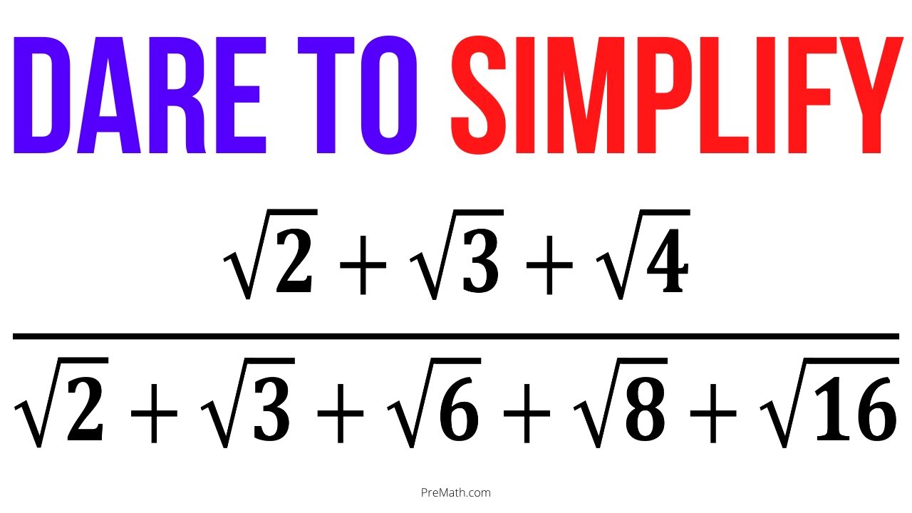 Dare to Simplify this Radical Expression | Fast & Easy Explanation ...