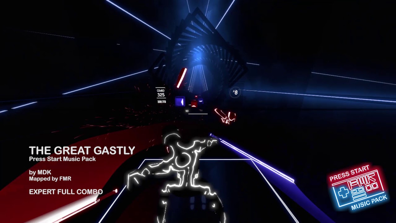Beat Saber Press Start Music Pack The Great Gastly Full Combo - YouTube