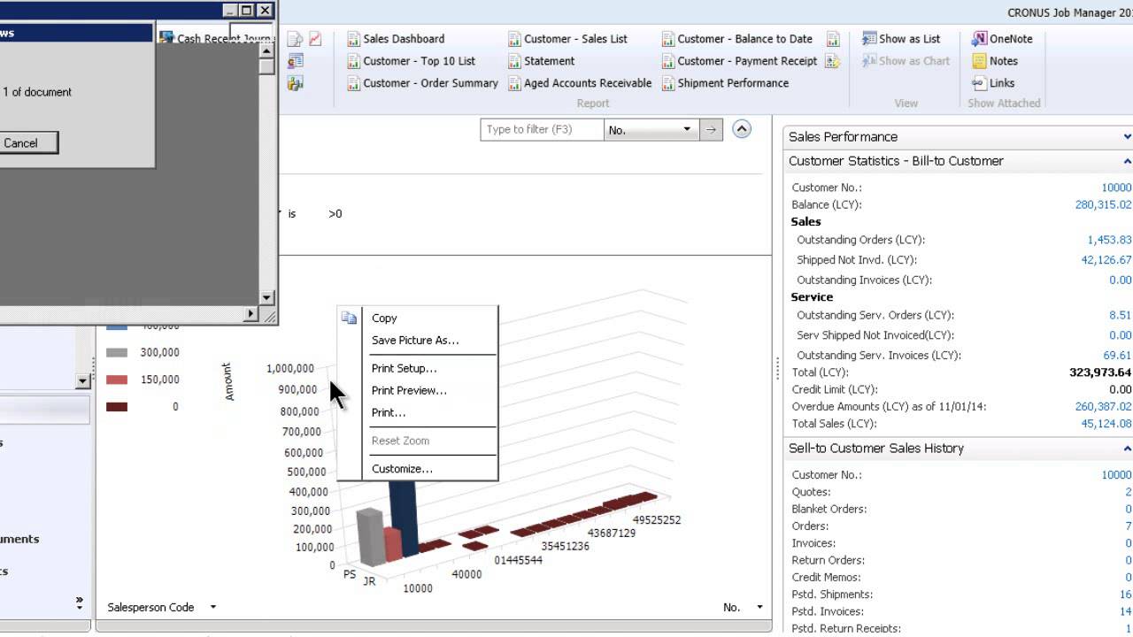 How to use "Show as Chart" in Dynamics NAV 2013 - YouTube