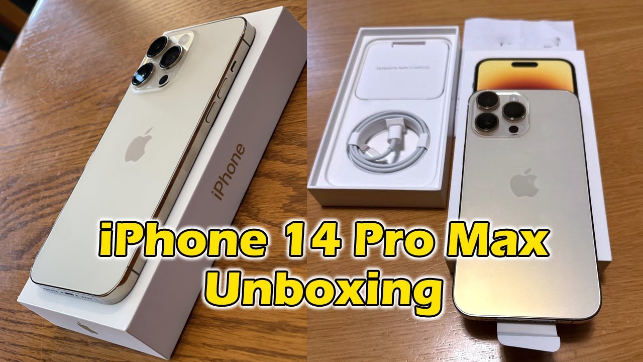 Shine Bright: iPhone 14 Pro Max Golden Unboxing Experience! - YouTube