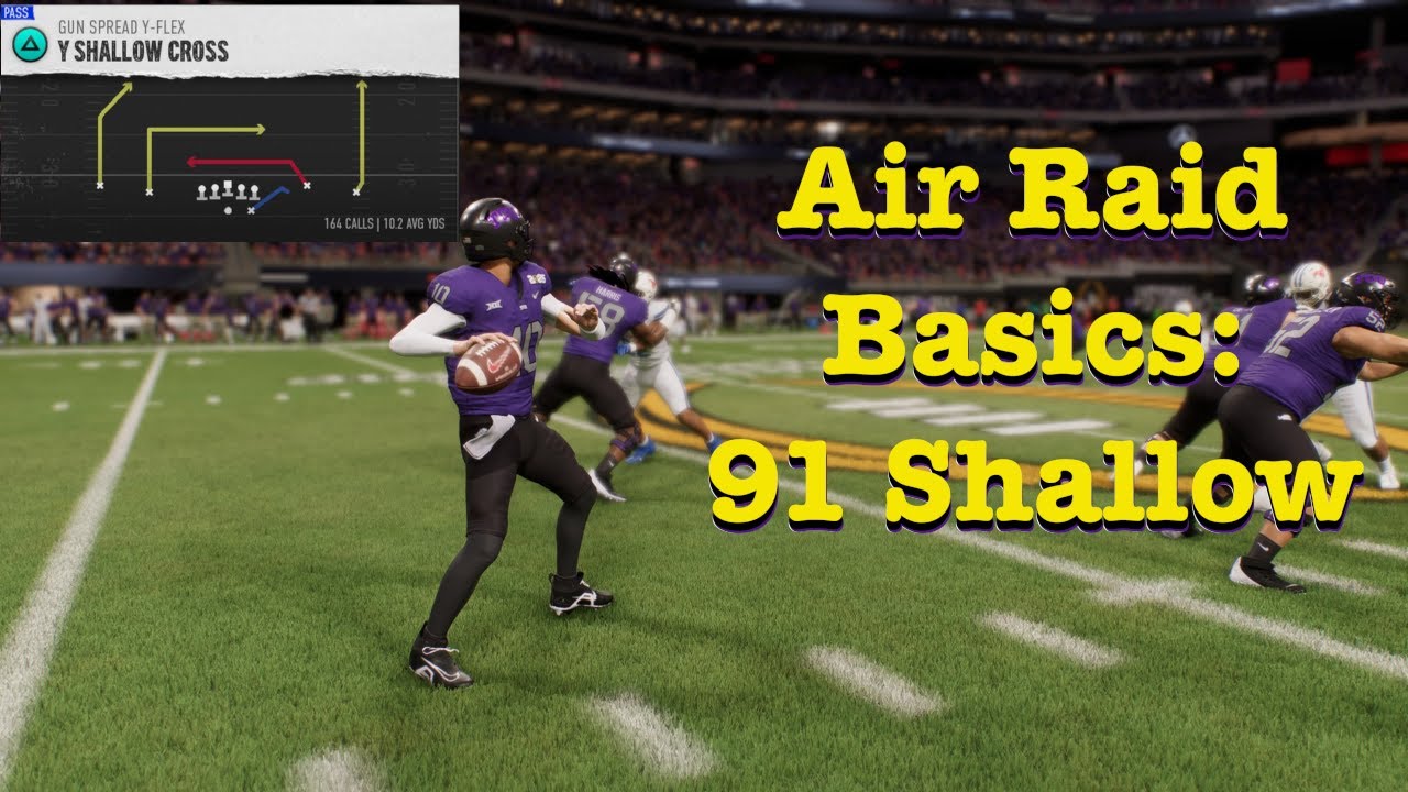 Air Raid Basics: How to Run Shallow Cross in College Football 26 - YouTube