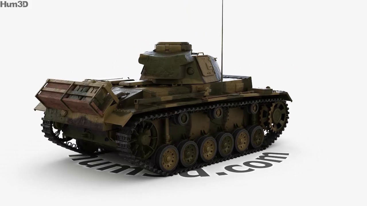 Panzer III 3D model by 3DModels.org - YouTube