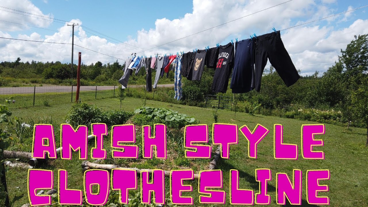 HOW TO INSTALL AN AMISH STYLE CLOTHESLINE - YouTube