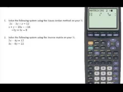Matrices on the TI Calculator - YouTube