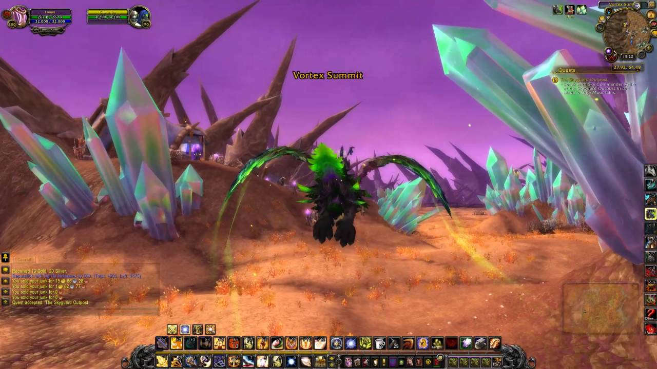 The Skyguard Outpost Quest ID 11062 Playthrough Blade's Edge Mountains ...
