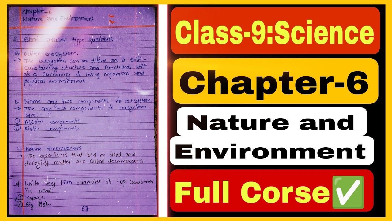 Class 9 Science Chapter 6 All Exercise 2080 || Nature and Environment ...