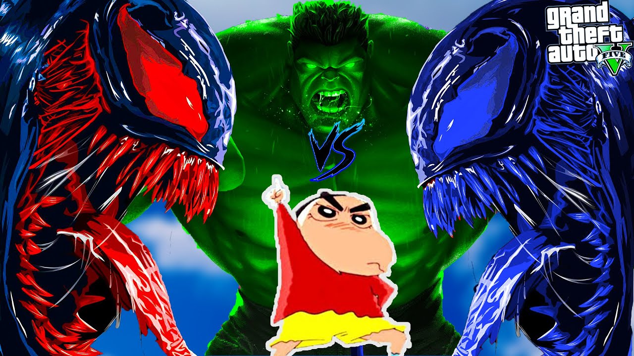 VENOM & AVENGERS SAVED SHINCHAN FROM RED HULK ARMY & RED VENOM | PART 5 ...