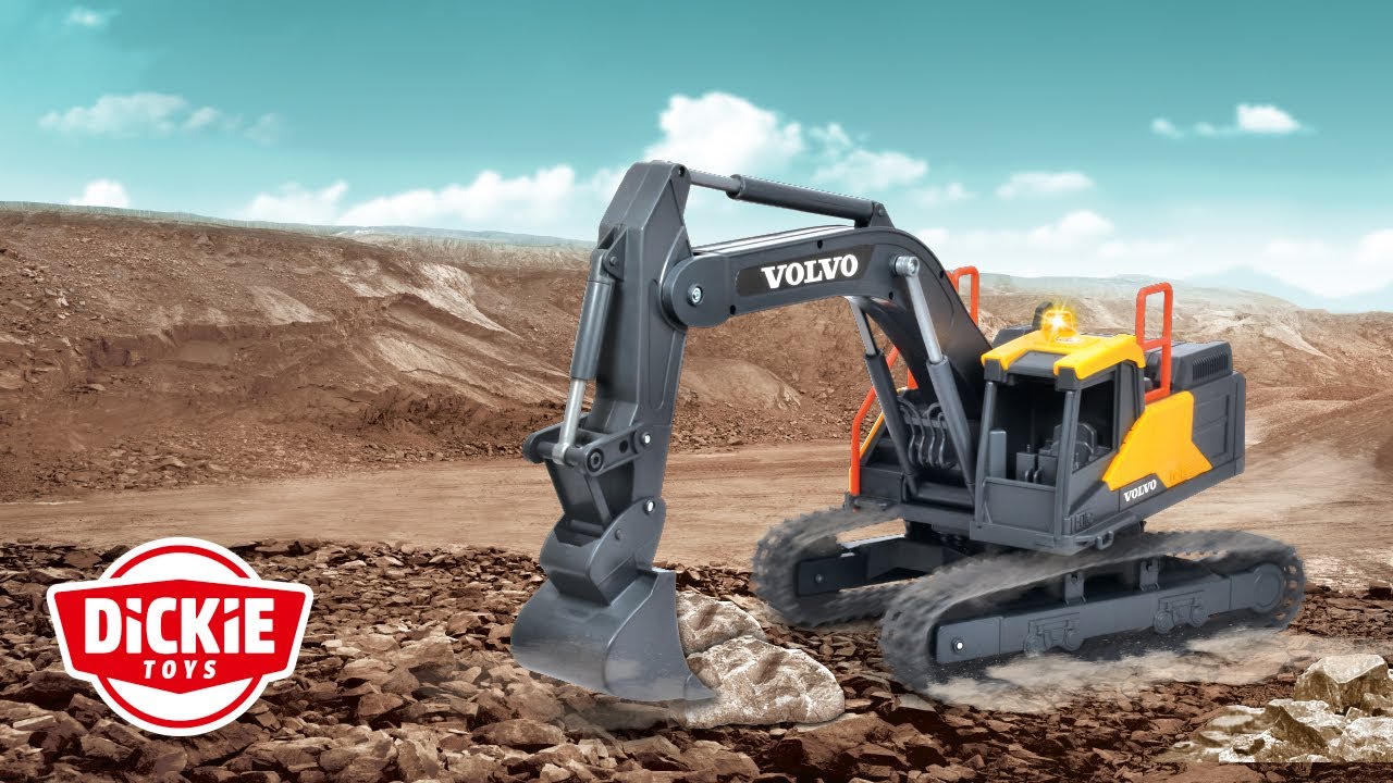 Dickie Toys x Ferngesteuerter Bagger mit Licht & Sound - YouTube