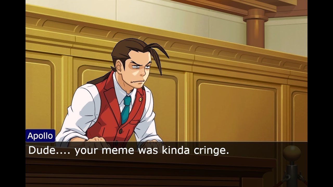 Apollo Justice doesn't like your meme (objection.lol) - YouTube
