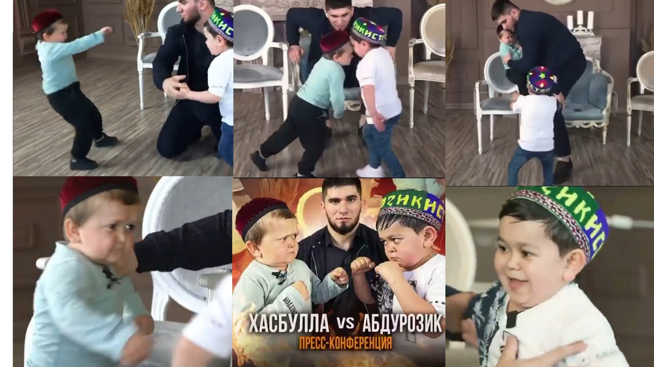 Hasbulla VS Abdurozik Press Conference Funny Fight Compilation - YouTube