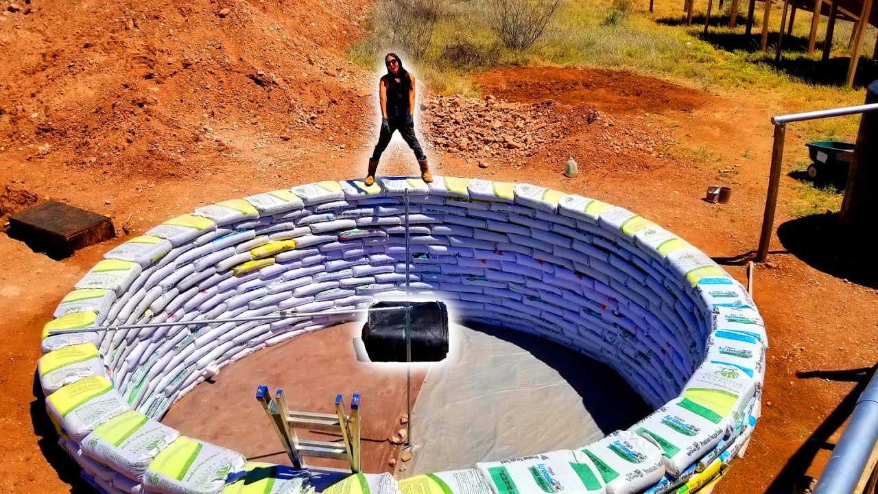 THIS Is How We Will Waterproof Our Earthbag Rainwater Harvesting ...