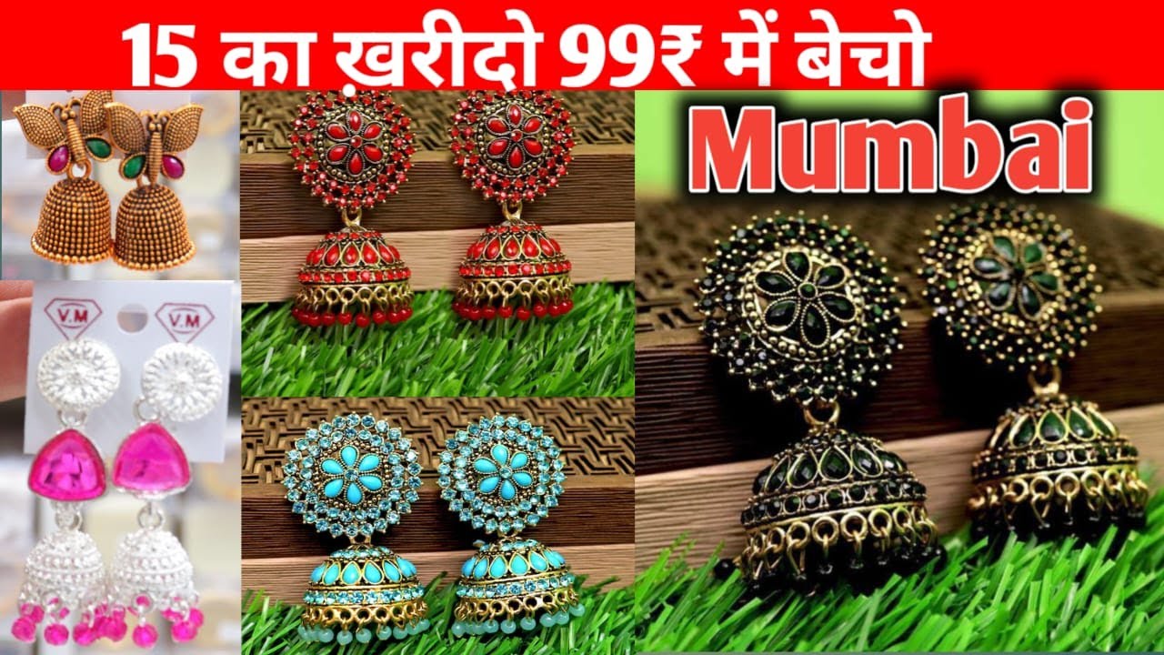 Explore MUMBAI's BEST Wholesale Fancy Earrings Markets | Mumbai ...